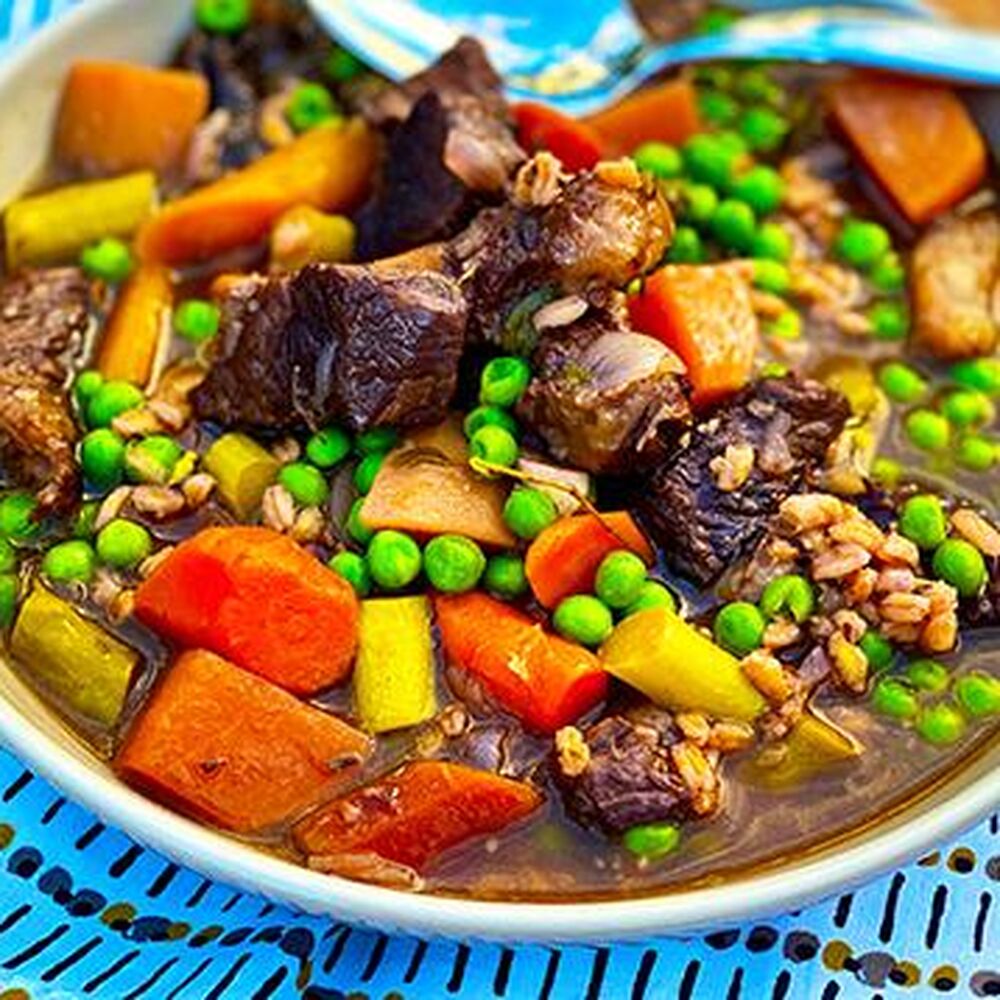 Wagyu Beef Ragout with Braised Vegetables and Farro Recipe | The Feedfeed