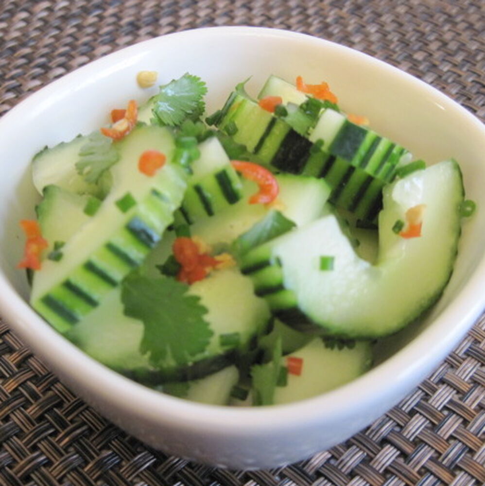 Spicy Thai Bird Chile Cucumber Salad Recipe | The Feedfeed