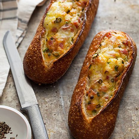 Baked Egg Bread Boats Recipe | The Feedfeed