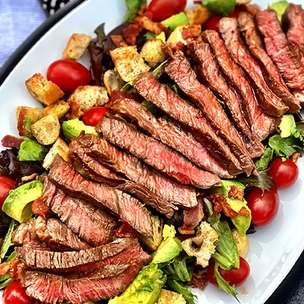 Grilled Fullblood Wagyu Zabuton Steak Salad With Vinaigrette Recipe