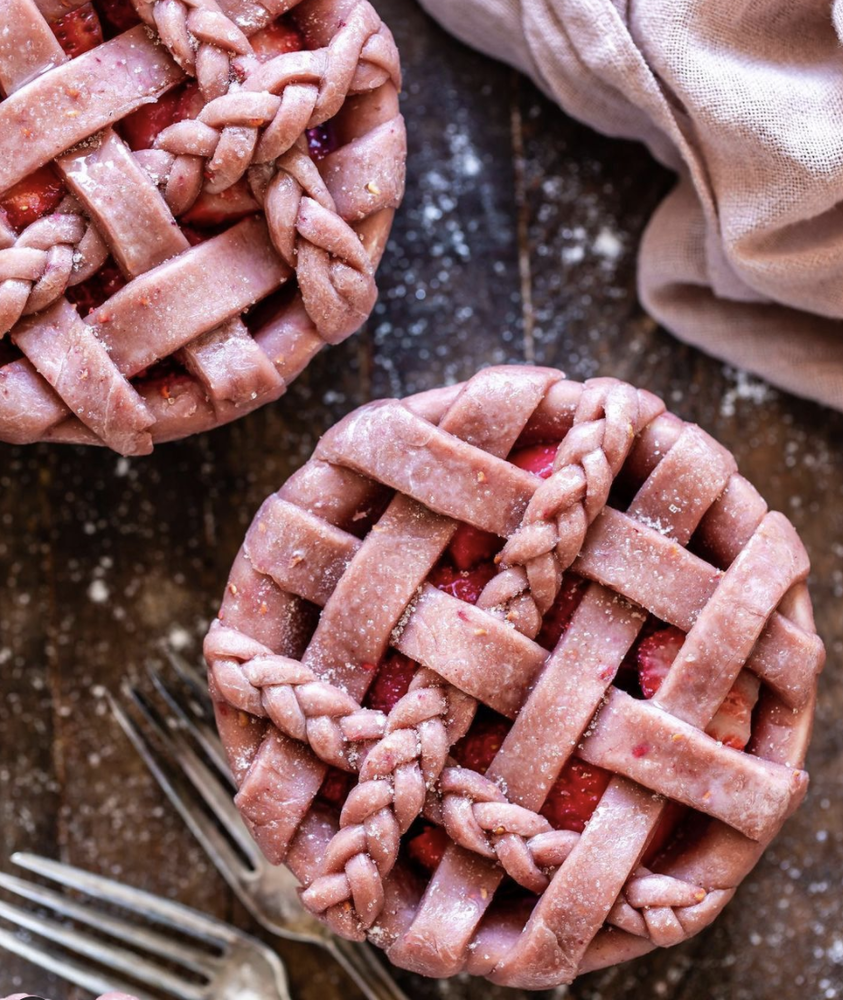 Mini Vegan Strawberry Pies Recipe | The Feedfeed