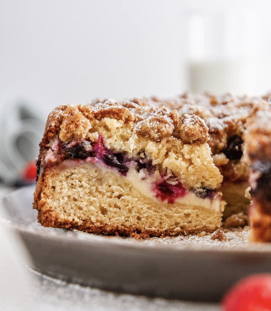 Mixed Berry Cream Cheese Coffee Cake Recipe | The Feedfeed