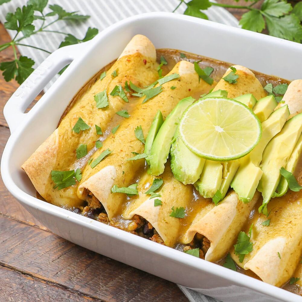 Salsa Verde Turkey Enchiladas Recipe | The Feedfeed
