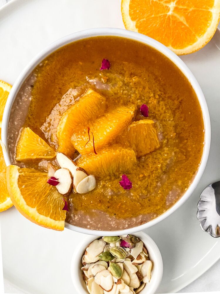 Saffron-cardamom infused orange compote Recipe | The Feedfeed