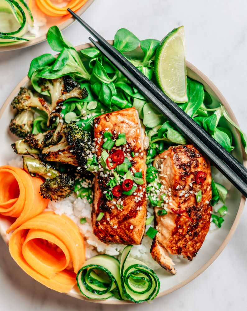 Salmon and broccoli rice bowl Recipe | The Feedfeed