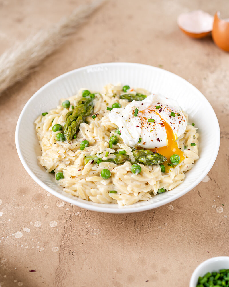 Primavera Style Orzo Risotto Recipe | The Feedfeed