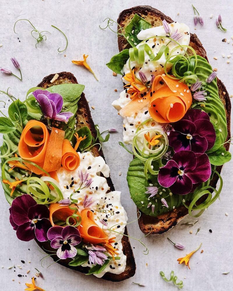 Flowery Avocado Toast Recipe | The Feedfeed