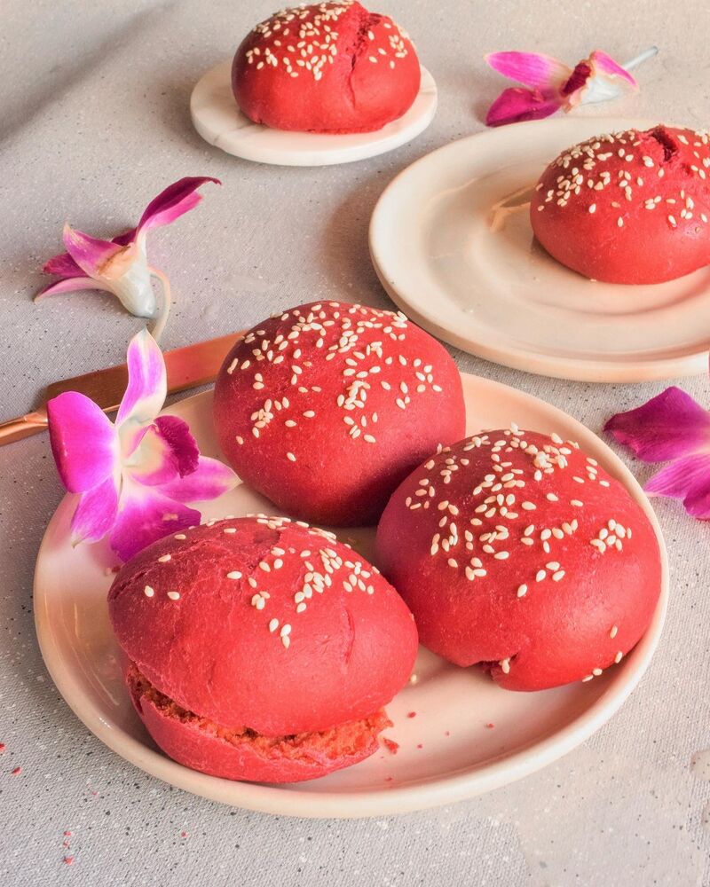 Burger Buns infused with Beetroot Recipe | The Feedfeed