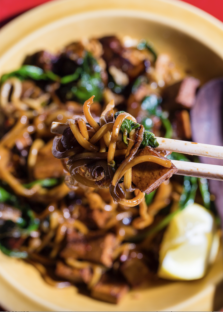 Tofu, Porcini & Spinach Noodle Stir Fry Recipe | The Feedfeed