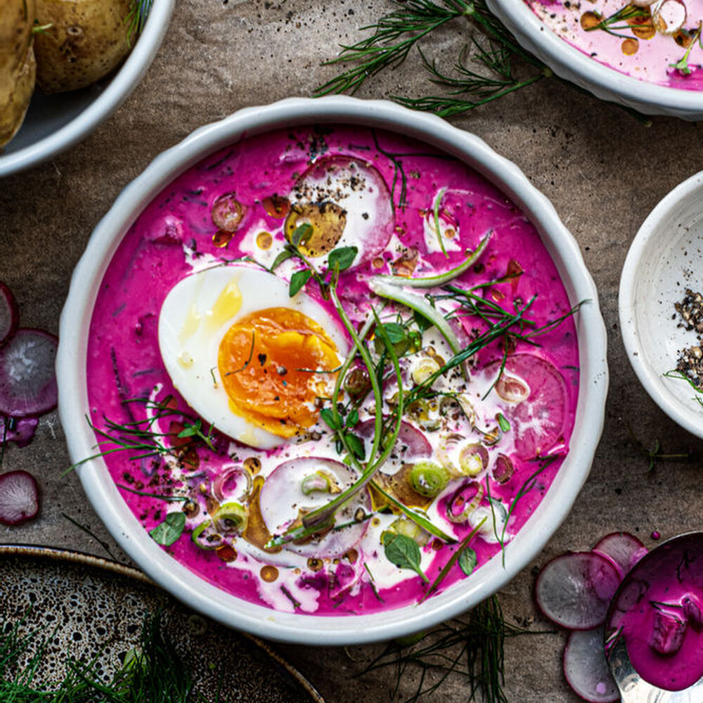 Beetroot yogurt soup Recipe | The Feedfeed