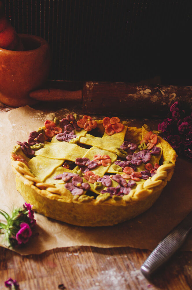 Okra, harissa and spinach pie (vegan) Recipe | The Feedfeed
