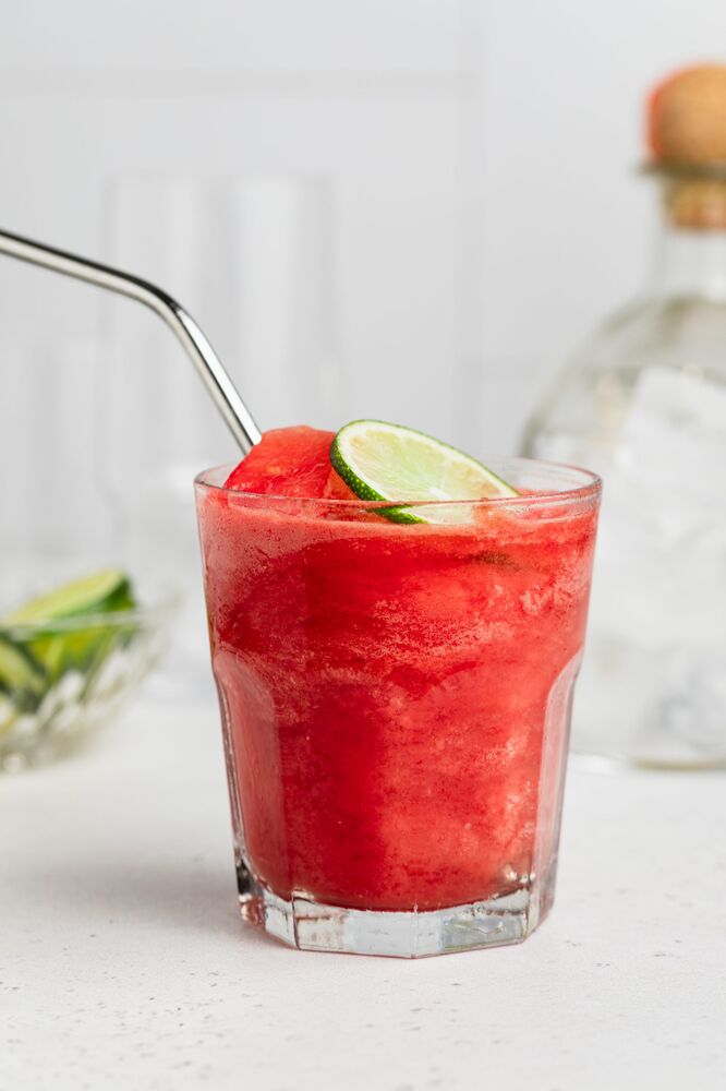 Frozen Watermelon Lime Margarita Recipe | The Feedfeed