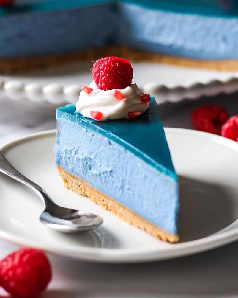 Blue Raspberry Vegan Cheesecake Recipe | The Feedfeed