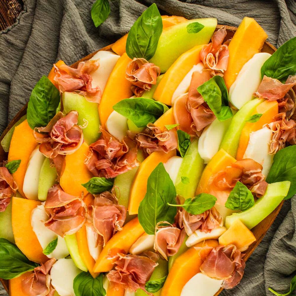 Melon Prosciutto Caprese Salad Recipe | The Feedfeed
