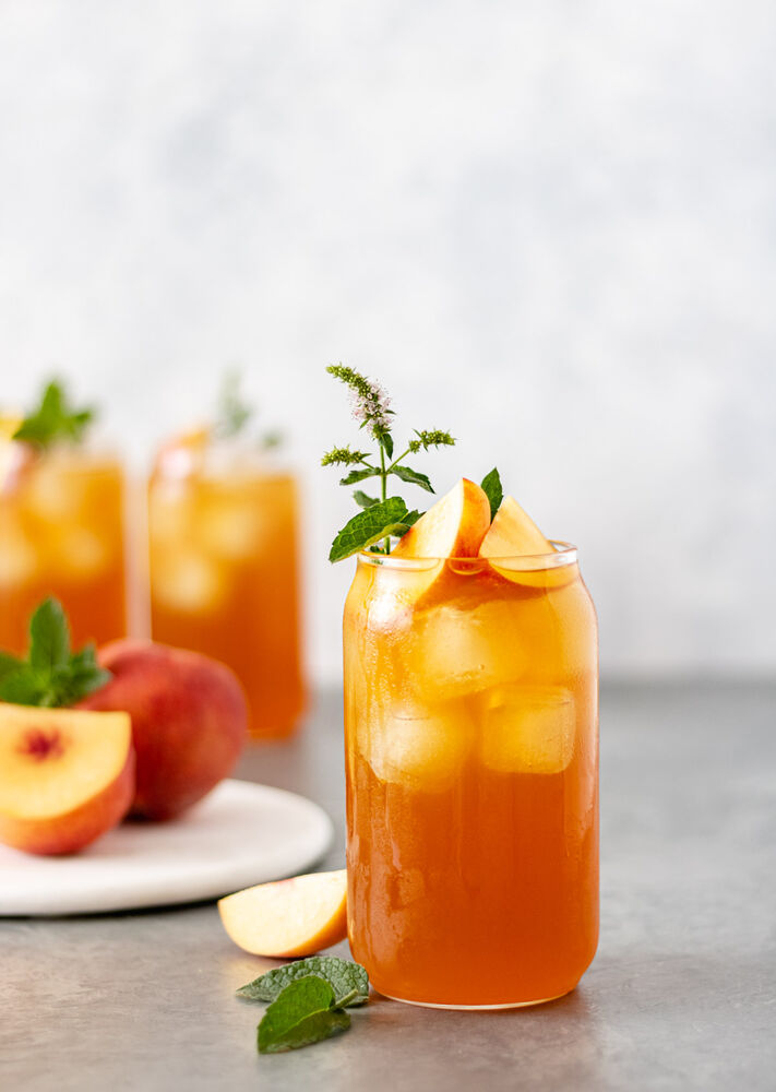 Summer Peach-Lavender Iced Tea Recipe | The Feedfeed