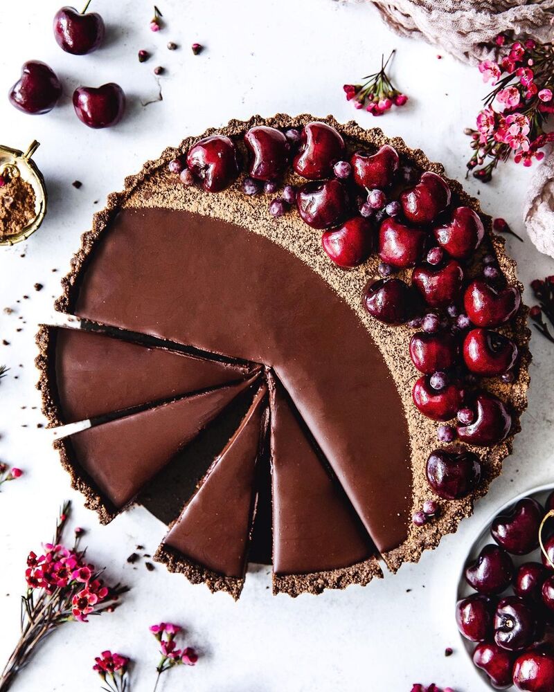 Black Forest Chocolate Tart Recipe | The Feedfeed
