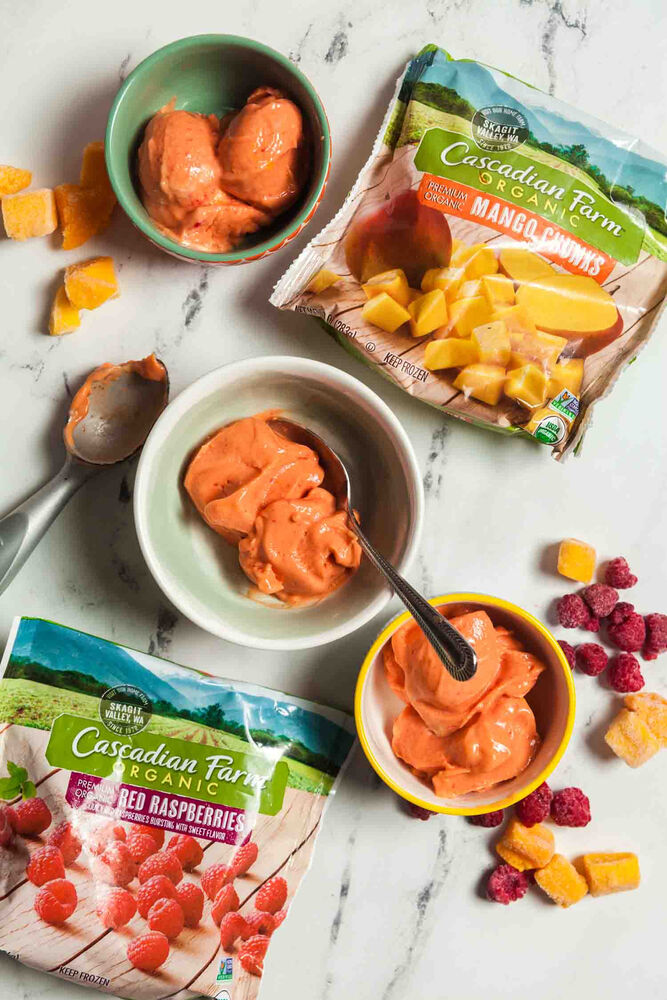 Mango-Raspberry Sorbet Twist Recipe | The Feedfeed