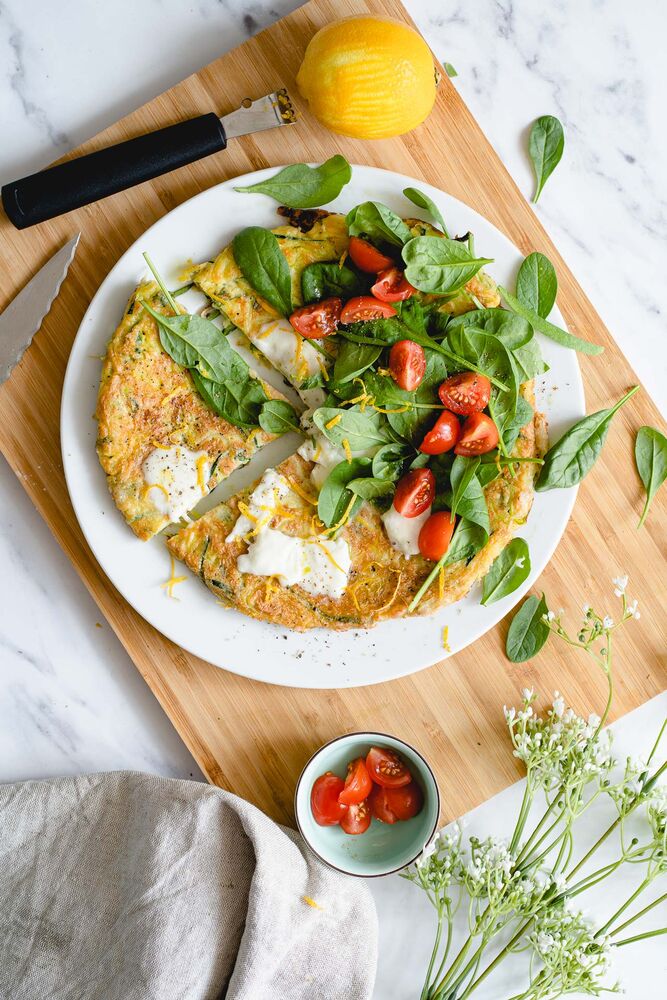 Zucchini Pancake with Mozzarella Recipe | The Feedfeed