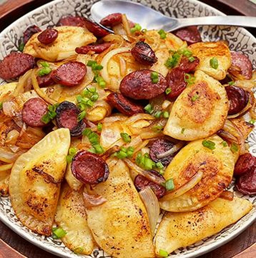 Brown Butter Pierogi with Wagyu Beef Kielbasa Recipe | The Feedfeed