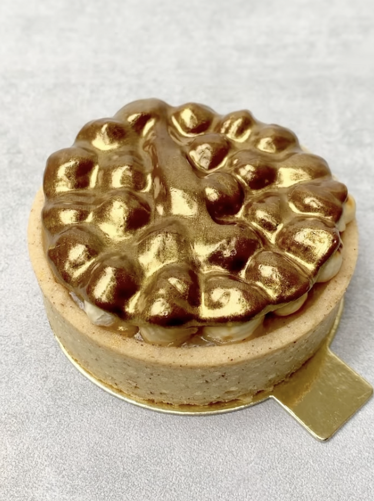 Triple Hazelnut Tart with Gold Chocolate Recipe | The Feedfeed