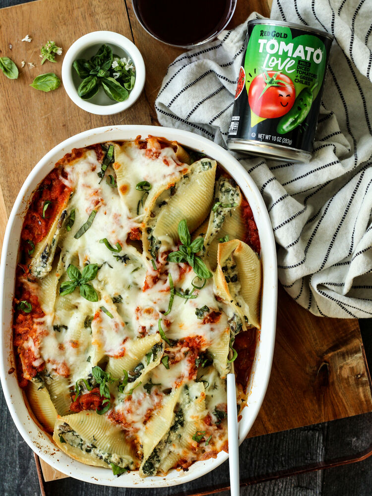 Spinach and Mushroom Stuffed Shells Recipe | The Feedfeed