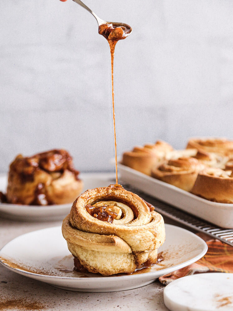 Bourbon Apple Sticky Rolls Recipe | The Feedfeed