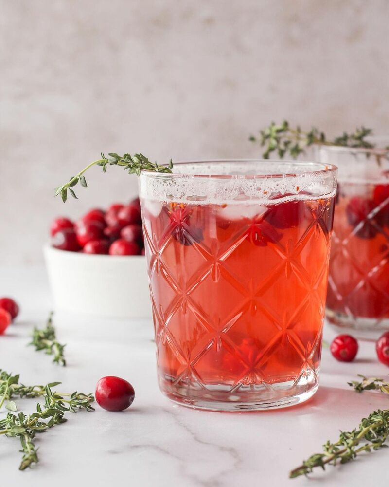 Kombucha Cranberry Bourbon Smash Recipe The Feedfeed