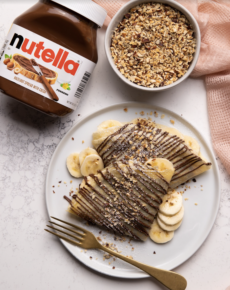 Orange Crepes with Nutella and Banana Recipe | The Feedfeed