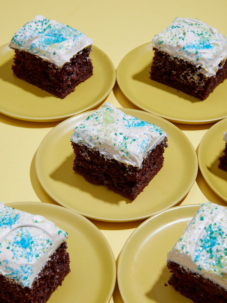 Devil's Food Sheet Cake With Sea Foam Frosting | Video Recipe The Feedfeed