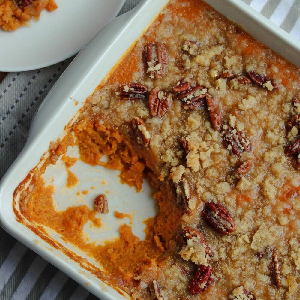 Sweet Potato Casserole - Copycat Paula Deen Recipe | The Feedfeed
