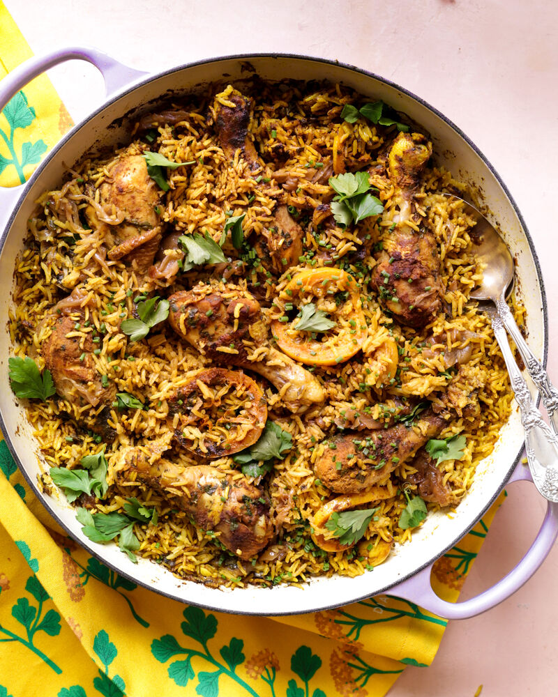 One-Pot Lemon Turmeric Chicken Rice with Caramelized Onions | Video ...