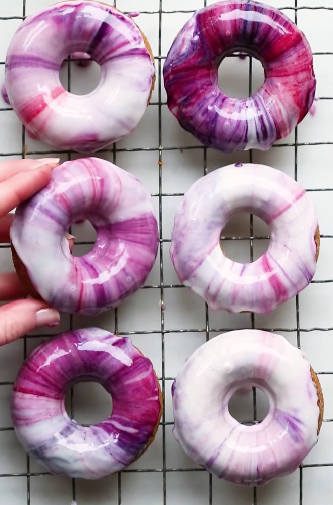 Baked Marble Glazed Donuts Recipe | The Feedfeed