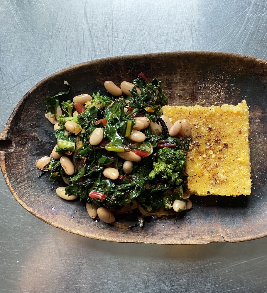 Polenta, Greens and Beans Recipe | The Feedfeed
