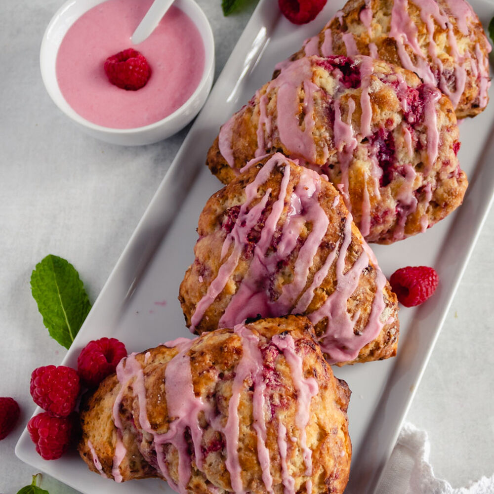 Easy Lemon Raspberry Scones Recipe | The Feedfeed