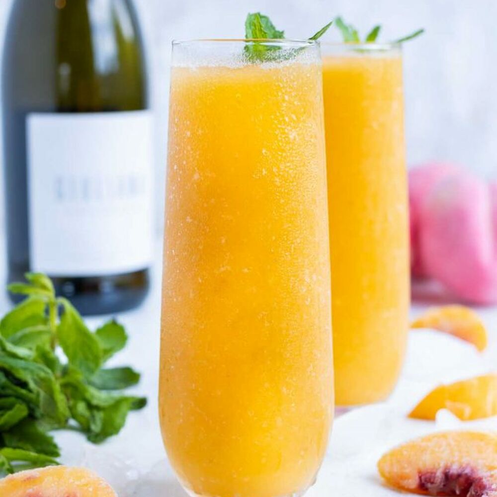 Peach bellini - evolving table Recipe | The Feedfeed