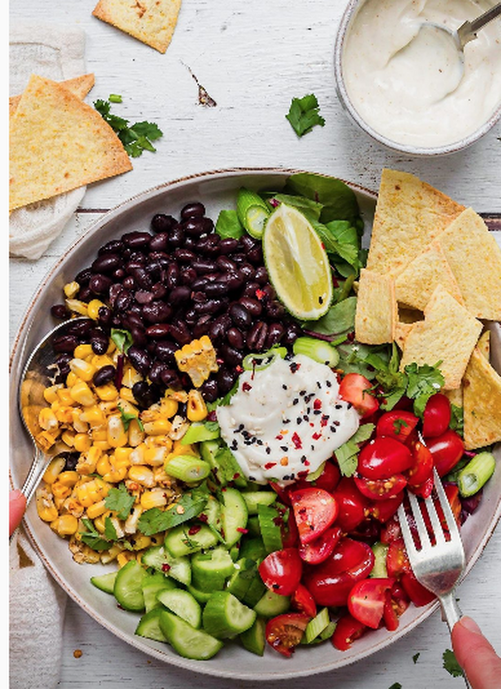 High Protein Taco Black Bean Salad Recipe | The Feedfeed