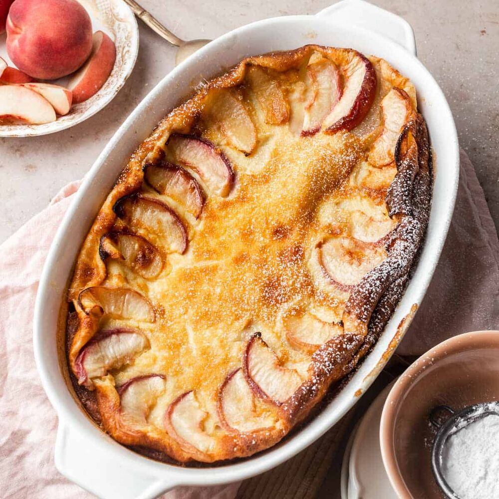Easy Peach Clafoutis Recipe Recipe | The Feedfeed