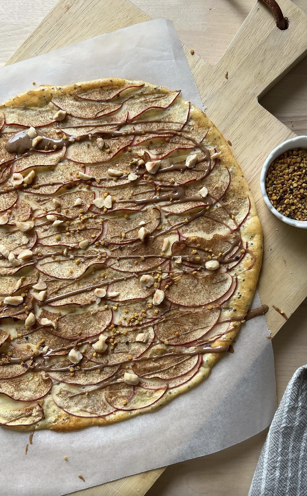 Cottage Cheese Apple Flatbread Recipe | The Feedfeed