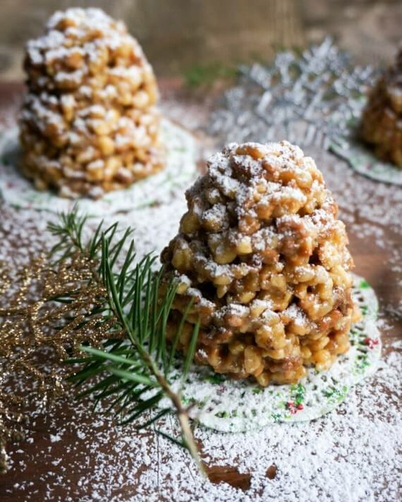 Sweet Winter Trees Dessert with Nuts and Condensed Milk Recipe | The ...