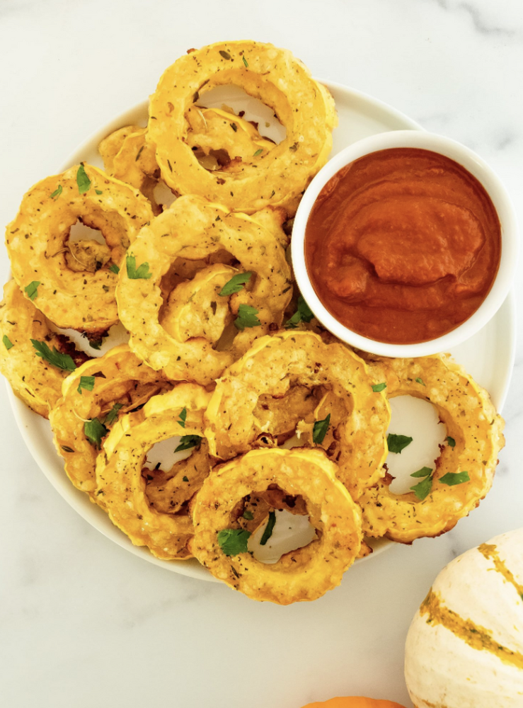 Parmesan-Crusted Delicata Squash Rings Recipe | The Feedfeed