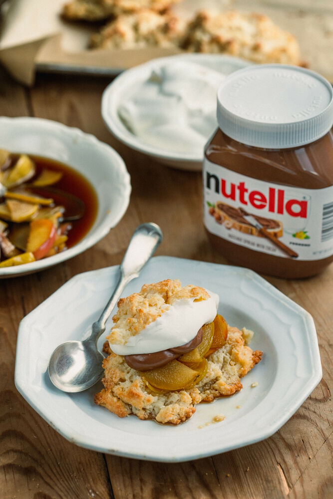 Pear & Apple Compote Shortcakes with Nutella | Video Recipe The Feedfeed