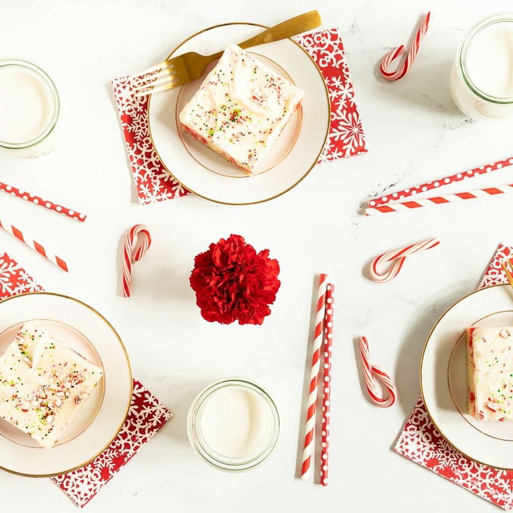 Ridiculously Easy Candy Cane Sheet Cake Recipe | The Feedfeed