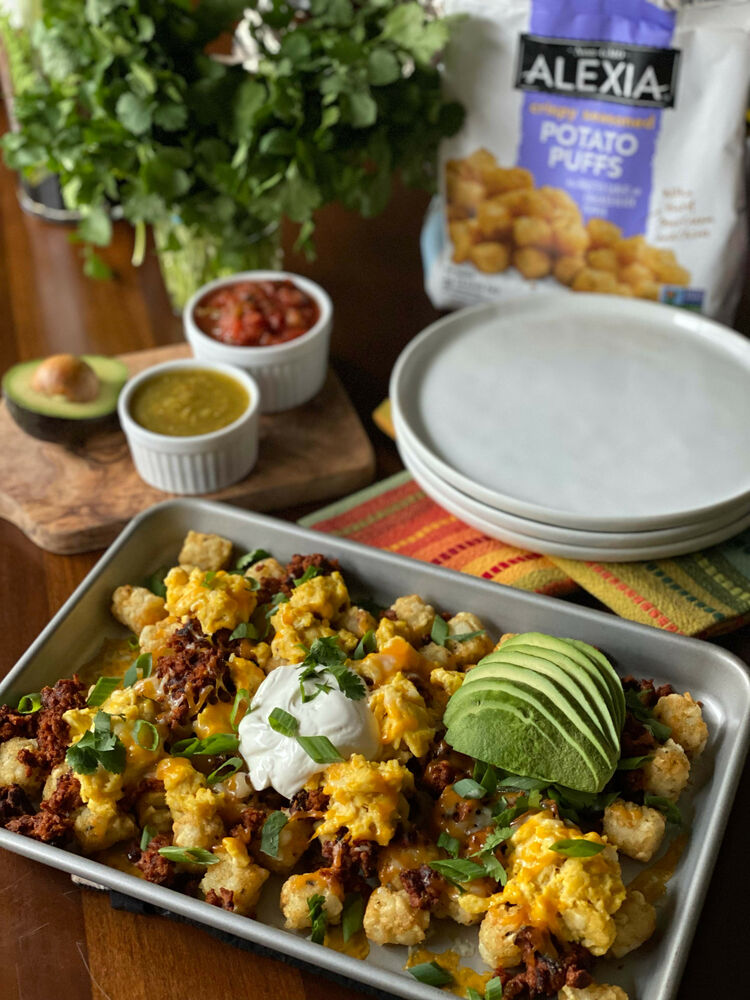 Crispy Breakfast Potato Puff Totchos | Video Recipe The Feedfeed