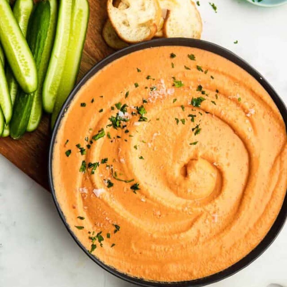Cava inspired harissa pepper hummus story Recipe | The Feedfeed