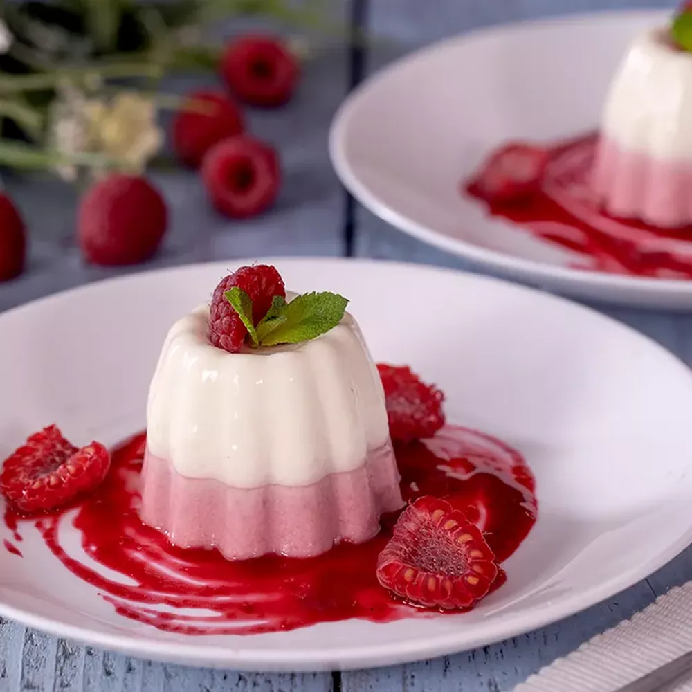 Vanilla and Raspberry Panna Cotta Recipe | The Feedfeed
