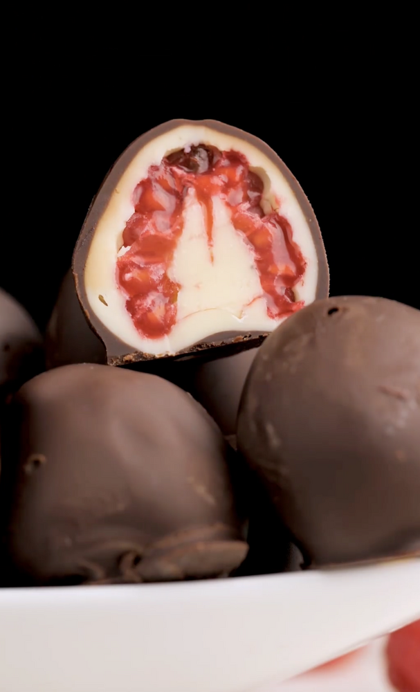 Vegan Chocolate Yogurt Raspberry Bites Recipe | The Feedfeed