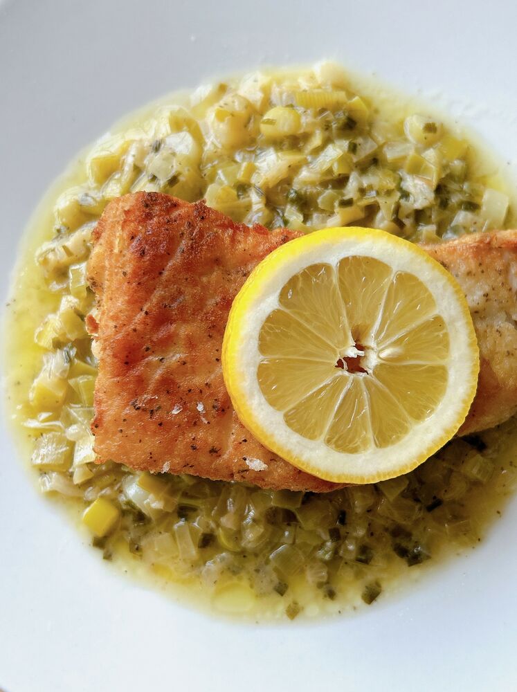 Pan-fried Snook with Creamy Leeks Sauce Recipe | The Feedfeed