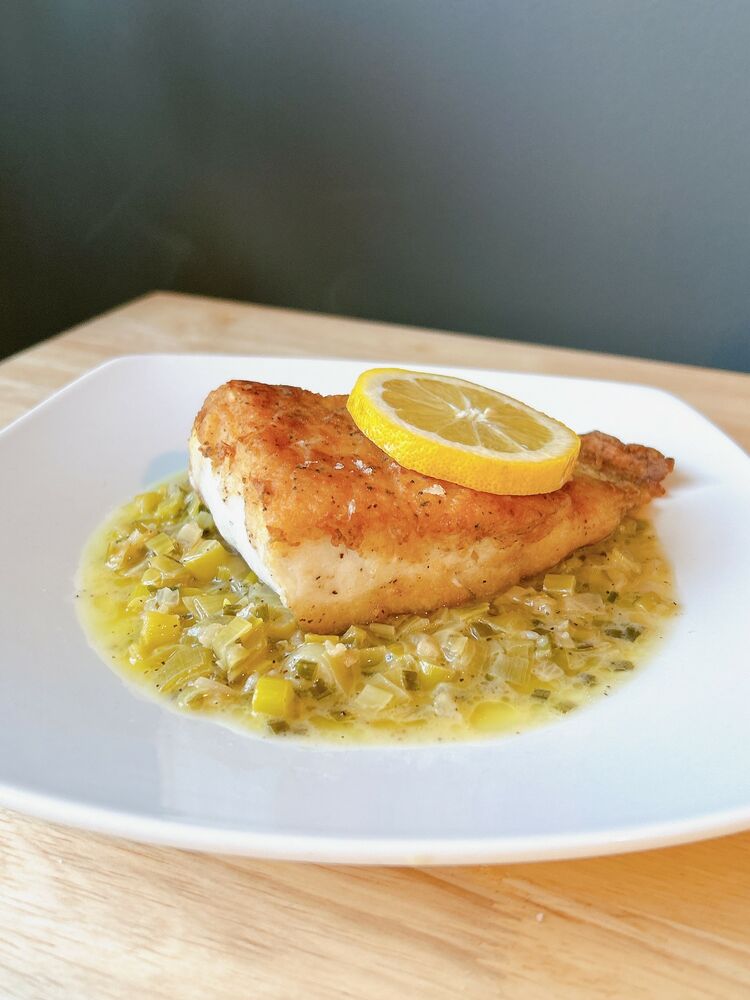 Pan-Fried Snook with Creamy Leeks Sauce Recipe | The Feedfeed