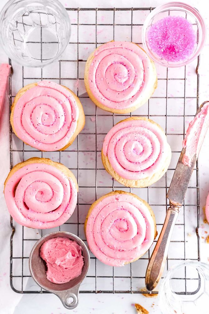 Gluten-Free Sugar Cookies with Pink Icing and Pink Sprinkles Recipe ...