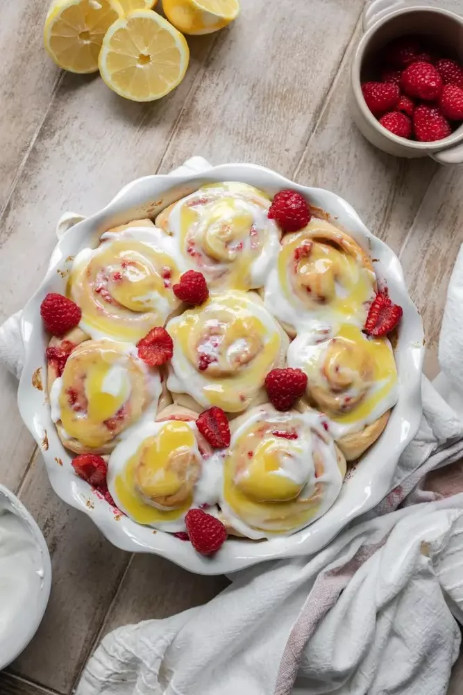 Lemon Raspberry Rolls Recipe | The Feedfeed